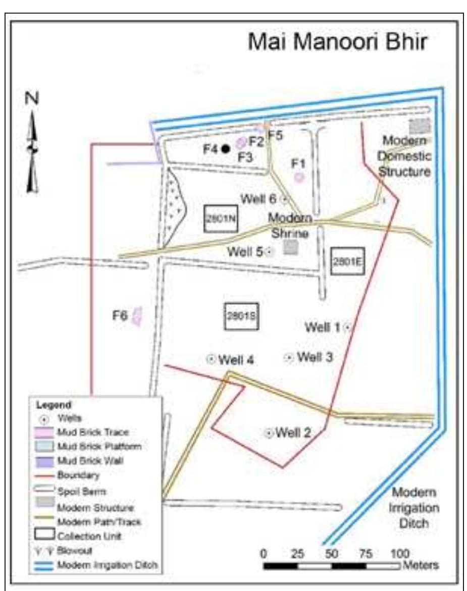 Gis map of mai manoori bhir beas landscape and settlement