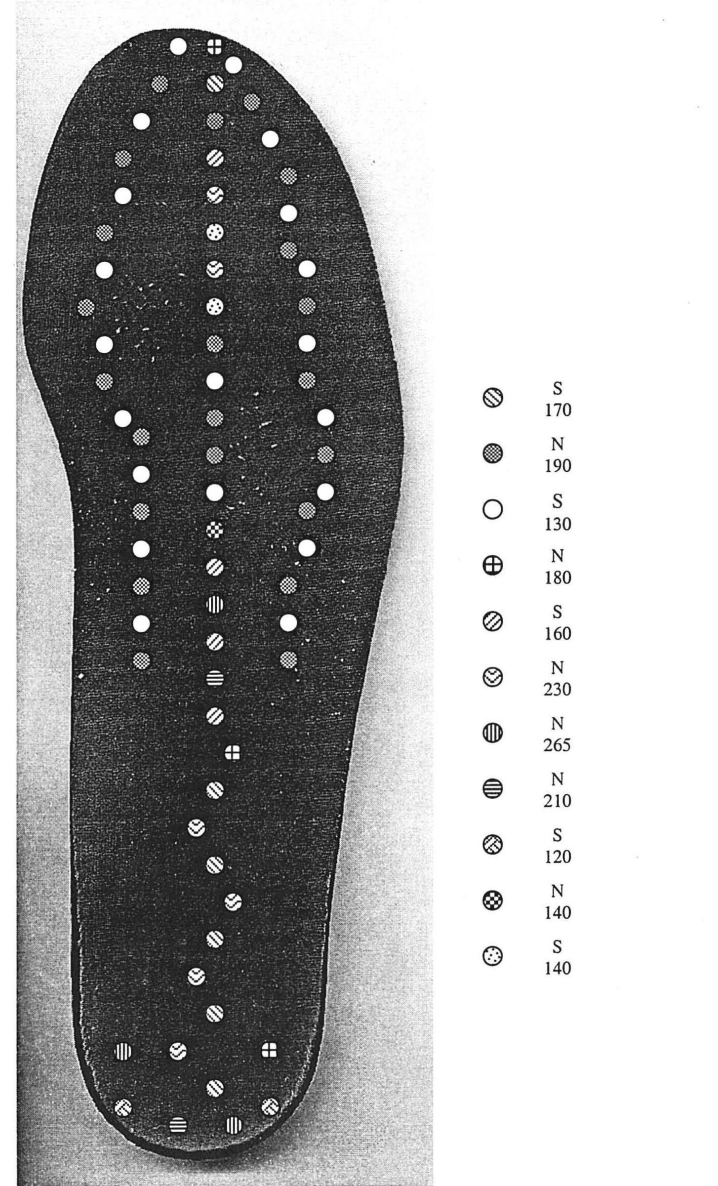 Representative diagram of magnet placement and strength of