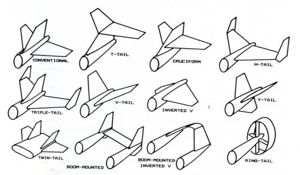 Different types of tail the aerodynamics of the ring is