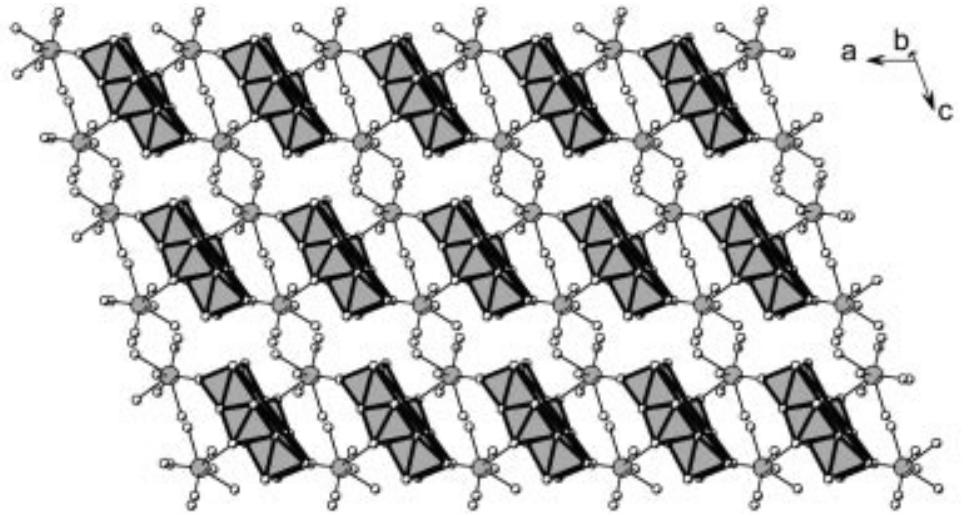 View of the crystal structure of {[la(h2o).]2-