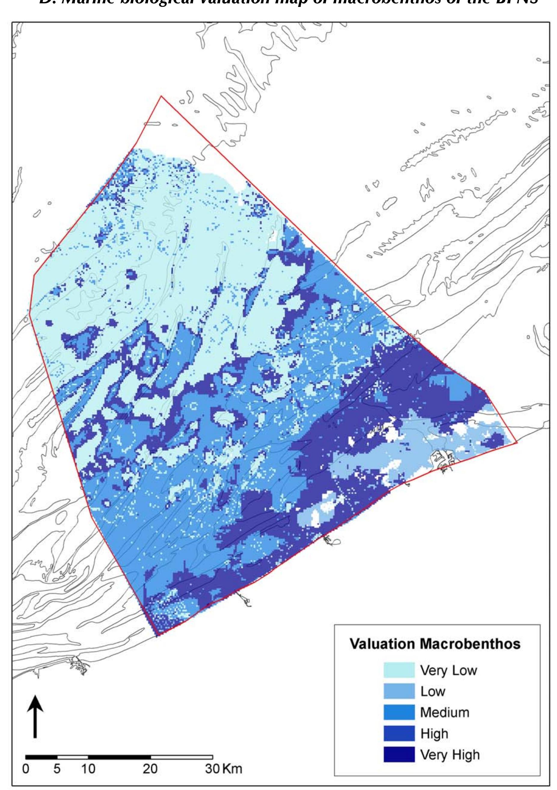 Figure 8 - A biological valuation map for the Belgian part