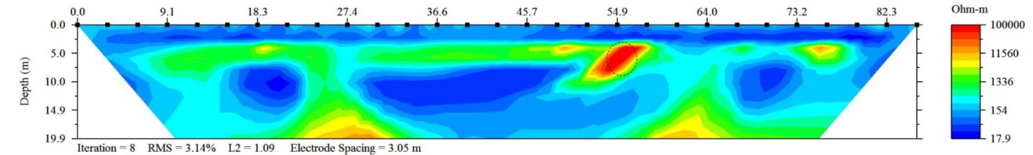 S 4 and 5 illustrate the inverted resistivity profiles for