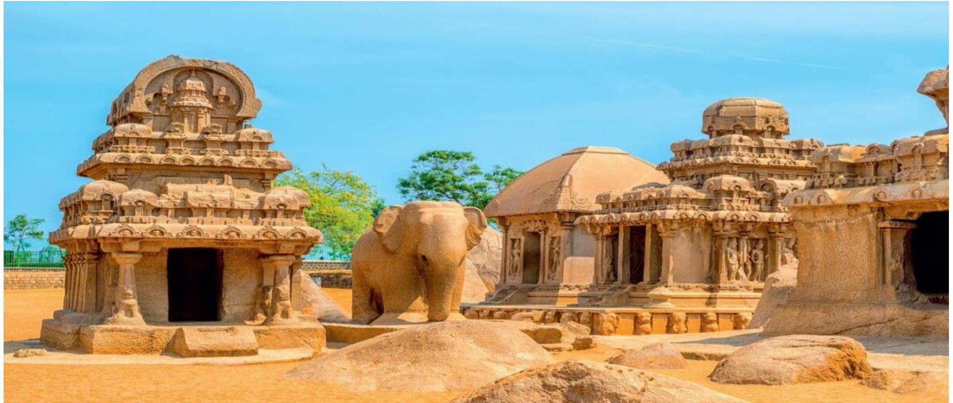 This pancha rathas monumental complex is home to several