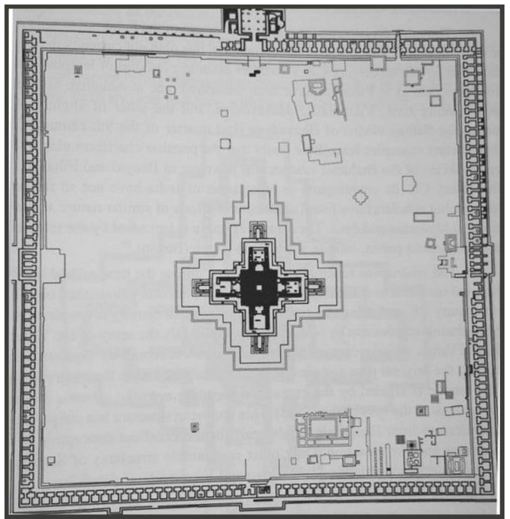 Layout of the temple architecture of paharpur, bengal