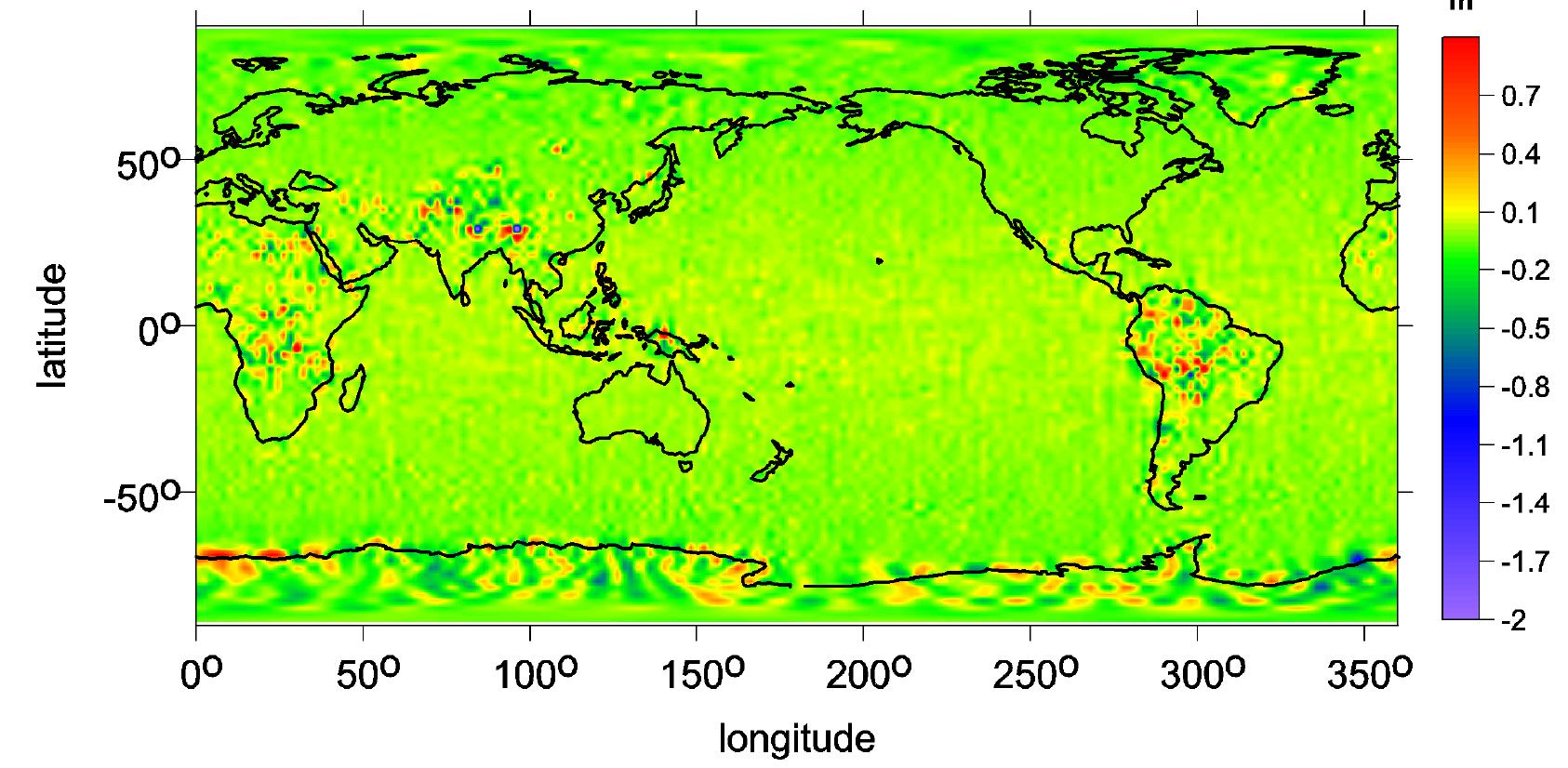 For improvement of height anomalies in remote/mountain
