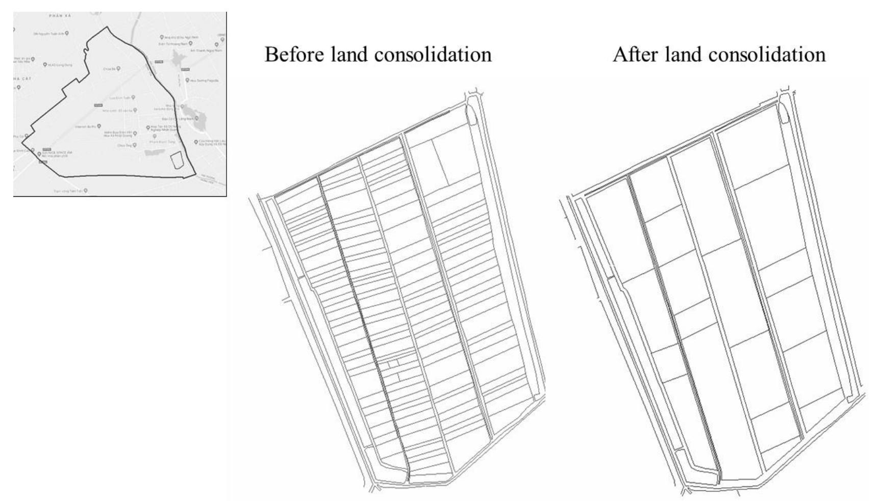 An example map of the pattern of agricultural land parcels