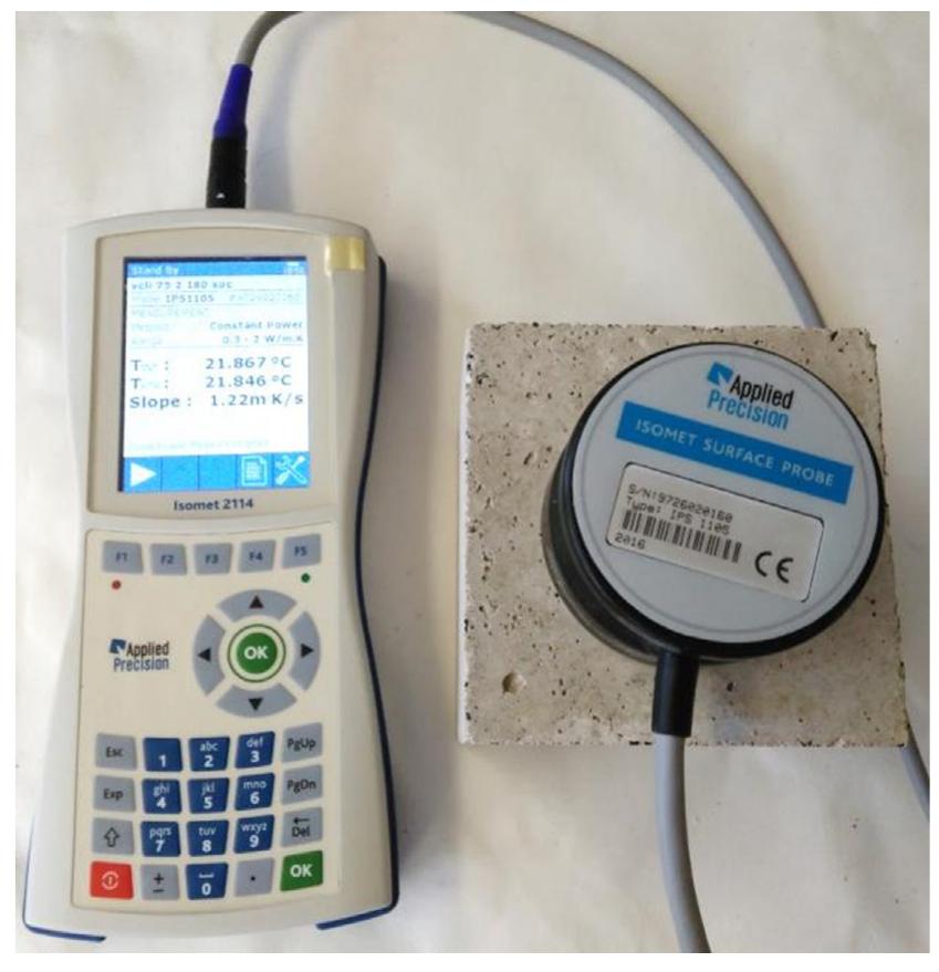 Measurement of thermal properties using circular surface