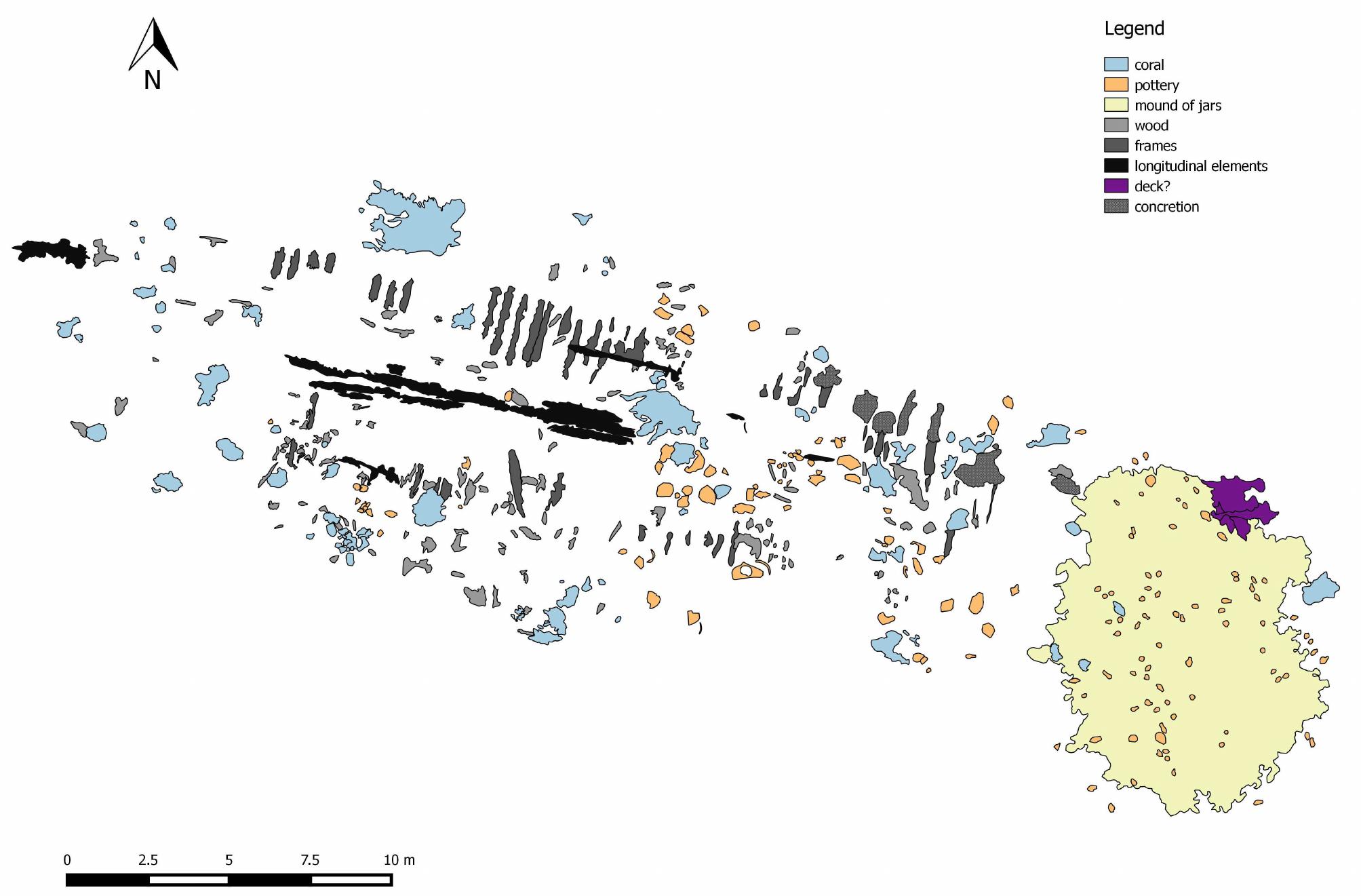Ficure 2. a topographic base map of the shipwreck. during