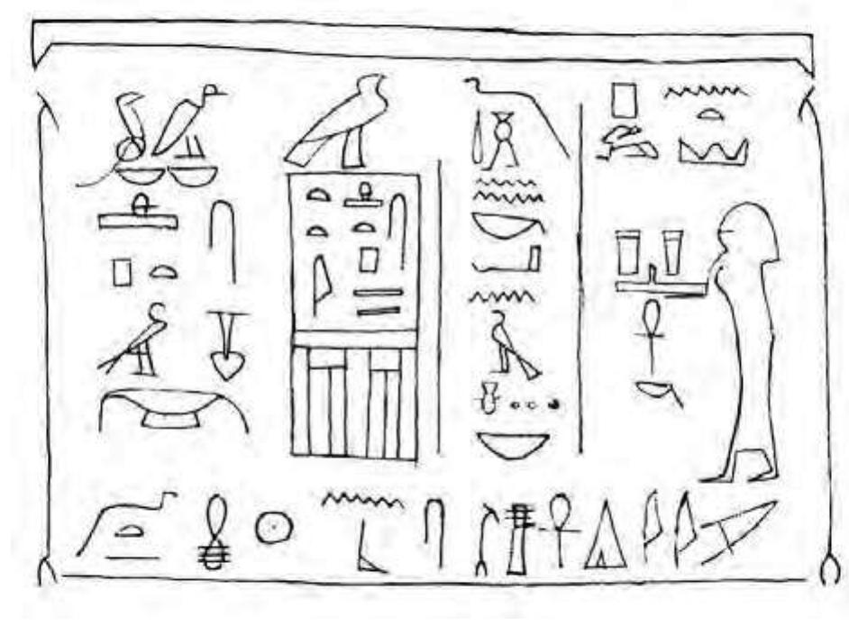 Inscription on a 6th dynasty stone vessel found at abusir: