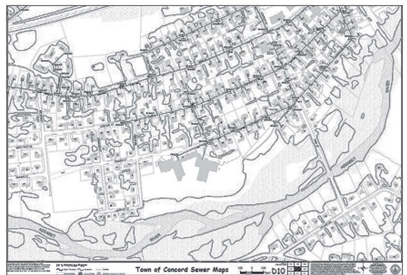 Sewer map book page d10. (see page 88 for color version)