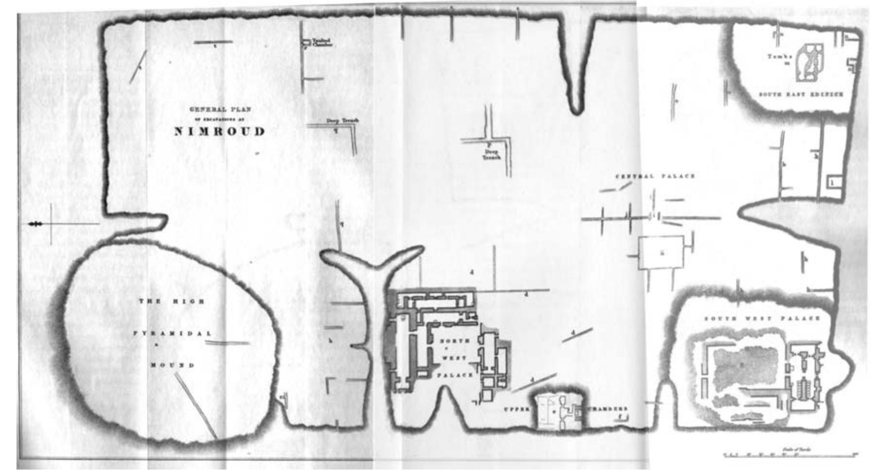 Nimrud citadel plan (layard 1849, plan 1).
