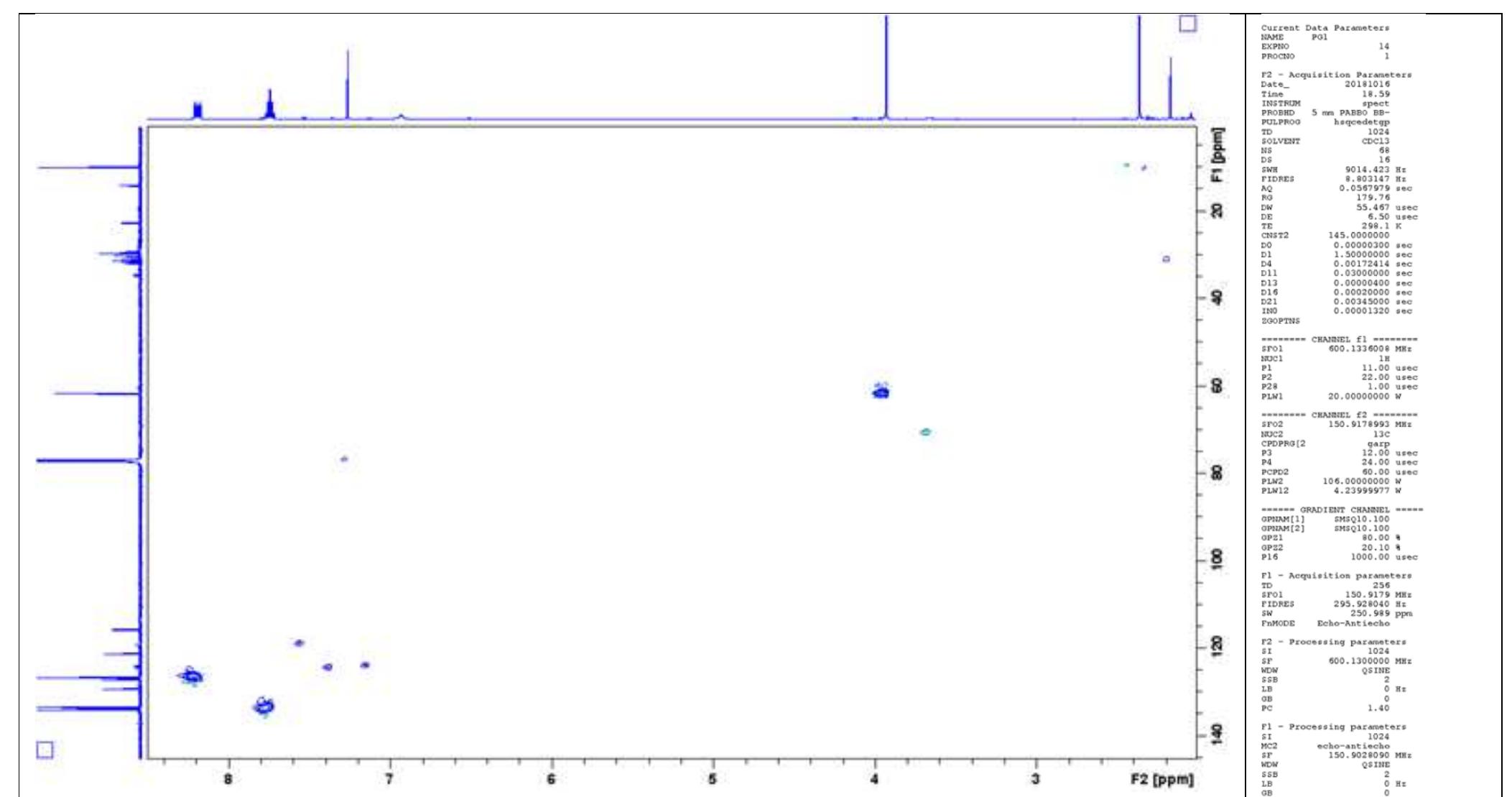 Hsqc nmr spectrum (cdcl3, 600 mhz) of glabraquinone b (2).