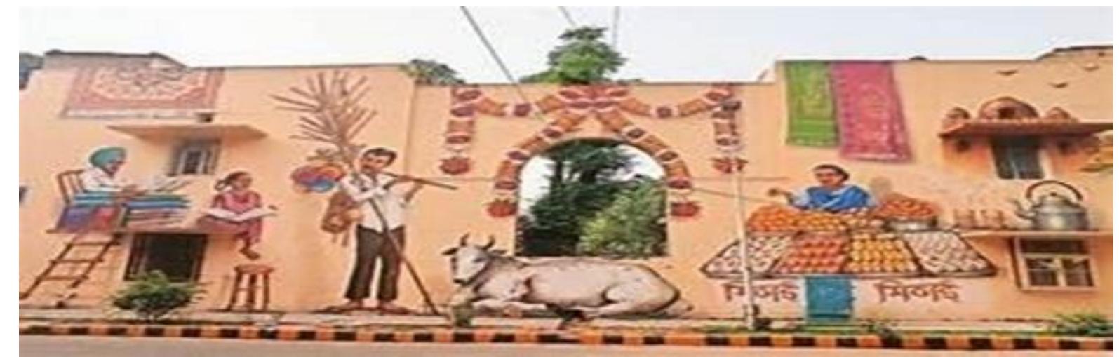 One striking example of public art in lodhi colony serving