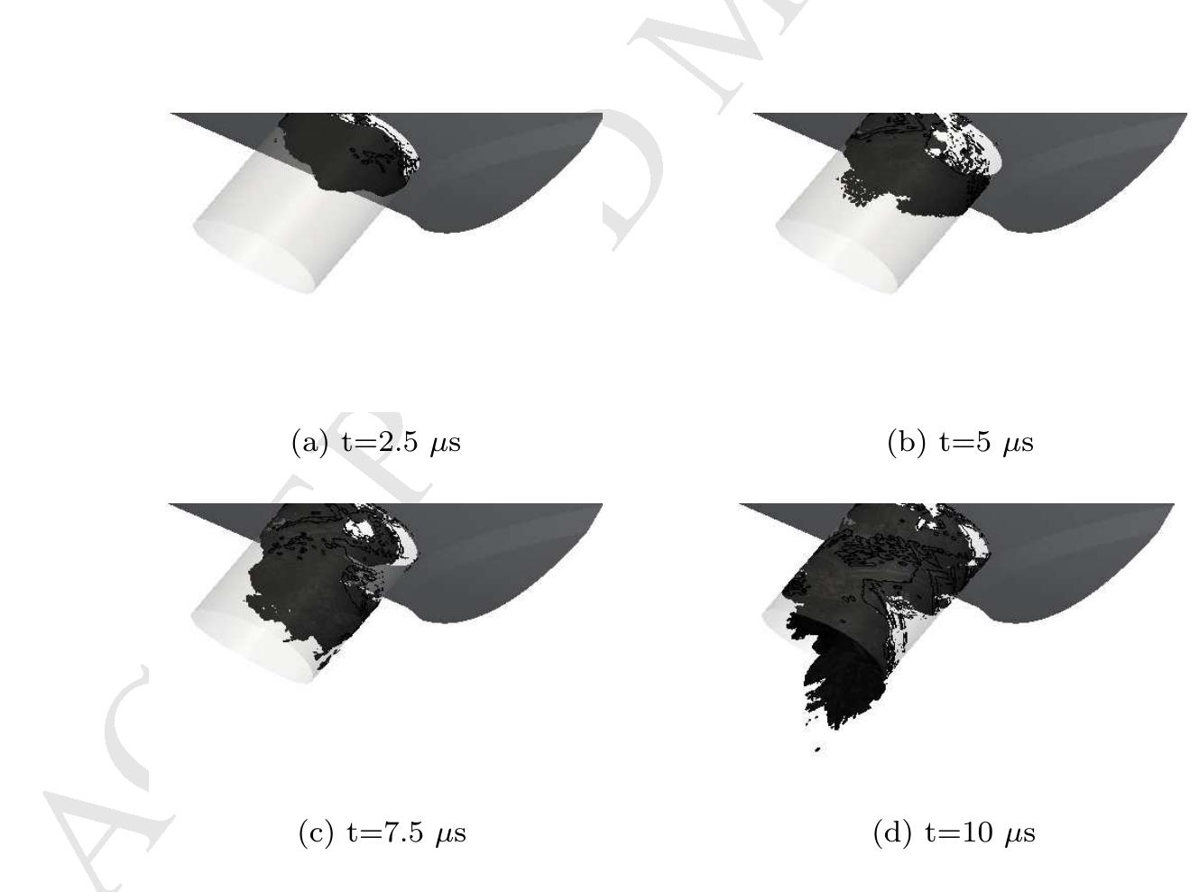 Evolution of the flow at the early stage of injection, from
