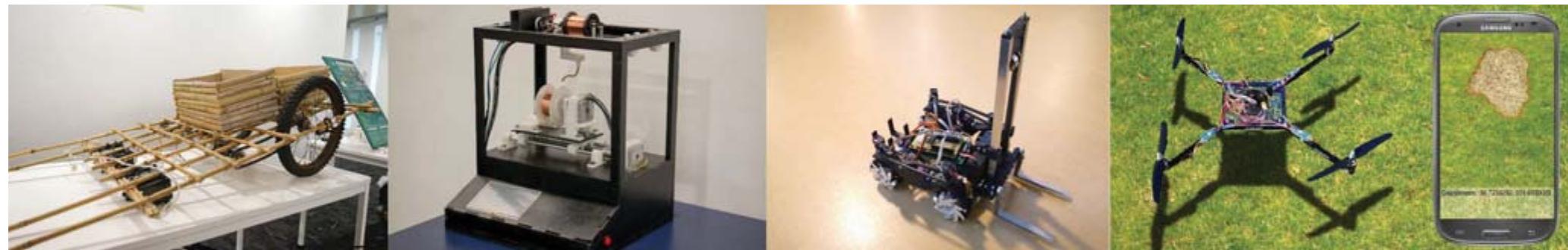 Engineering project examples. from left to right: 1“ year