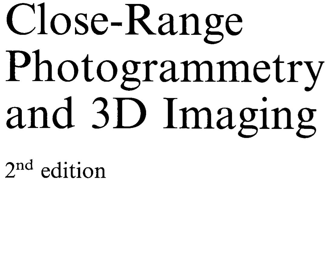 (PDF) Close-Range Photogrammetry and 3D Imaging