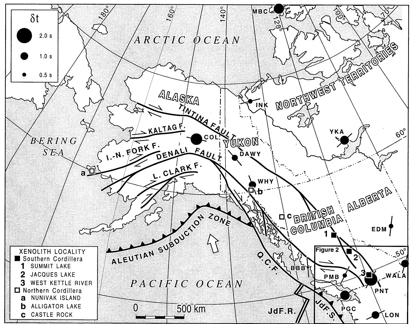 Simplified tectonic map of northwestern america, showing