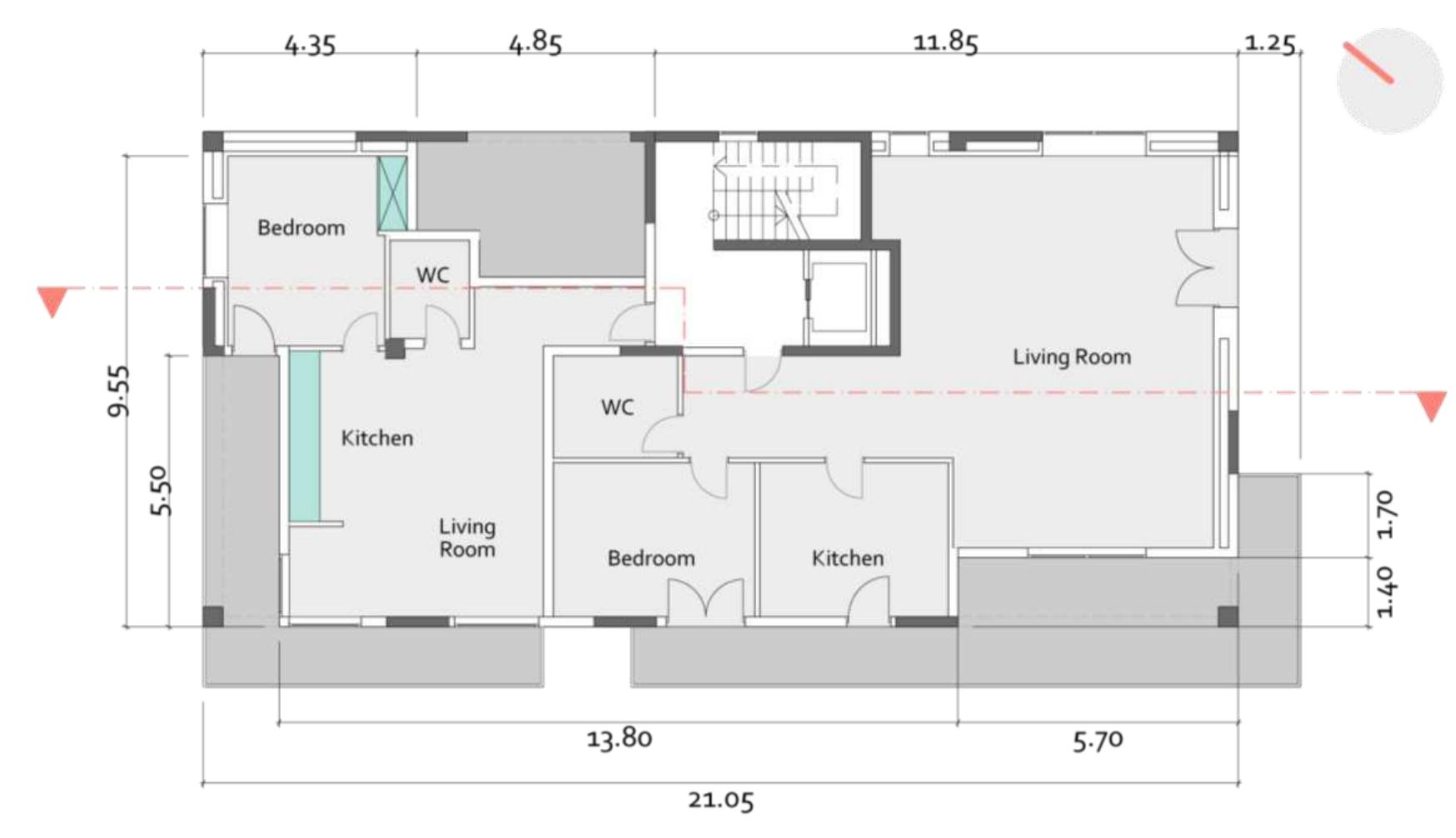 32 typical floor plan (1* and 2™ floor) of building mf4 fig.