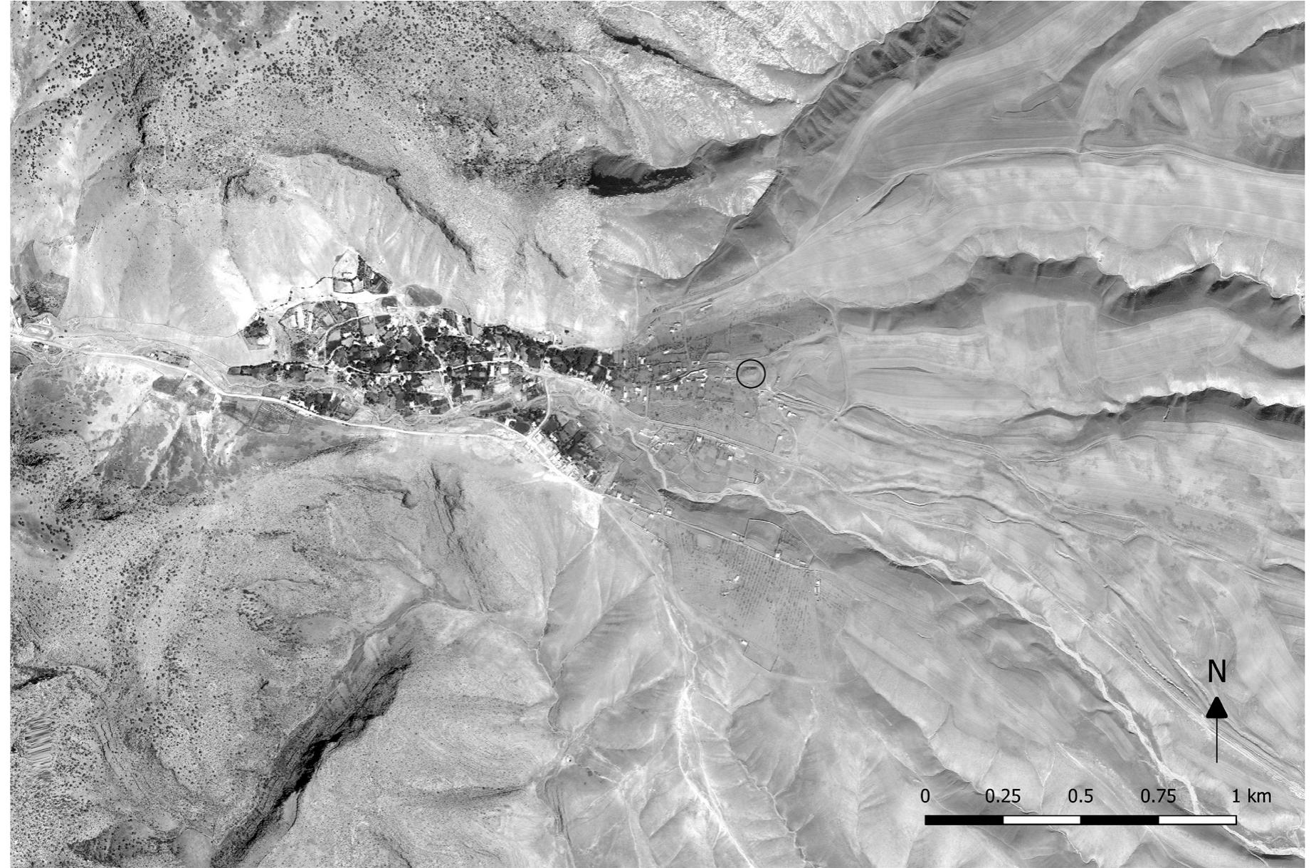 Map of the village khojaunkan with marked position of lungi