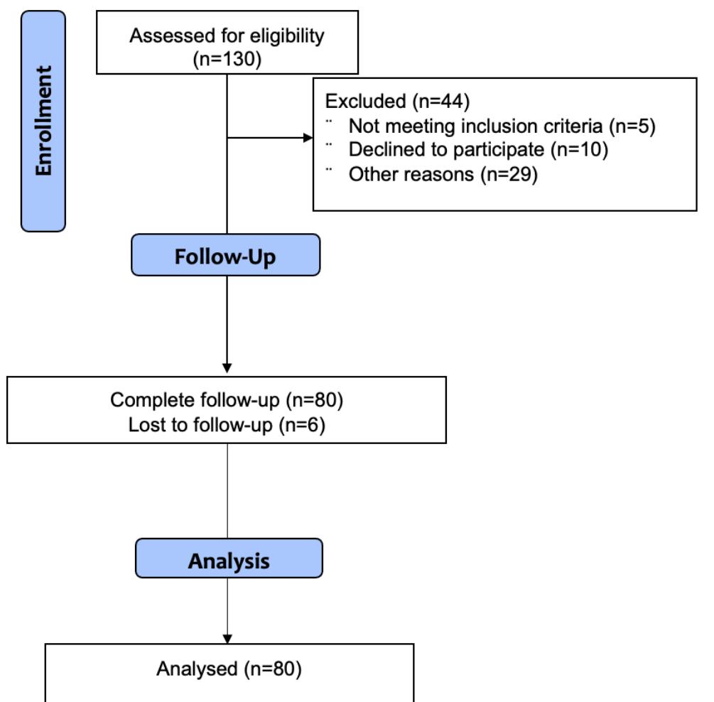 Consort 2010 flow diagram of the cross-sectional study. it