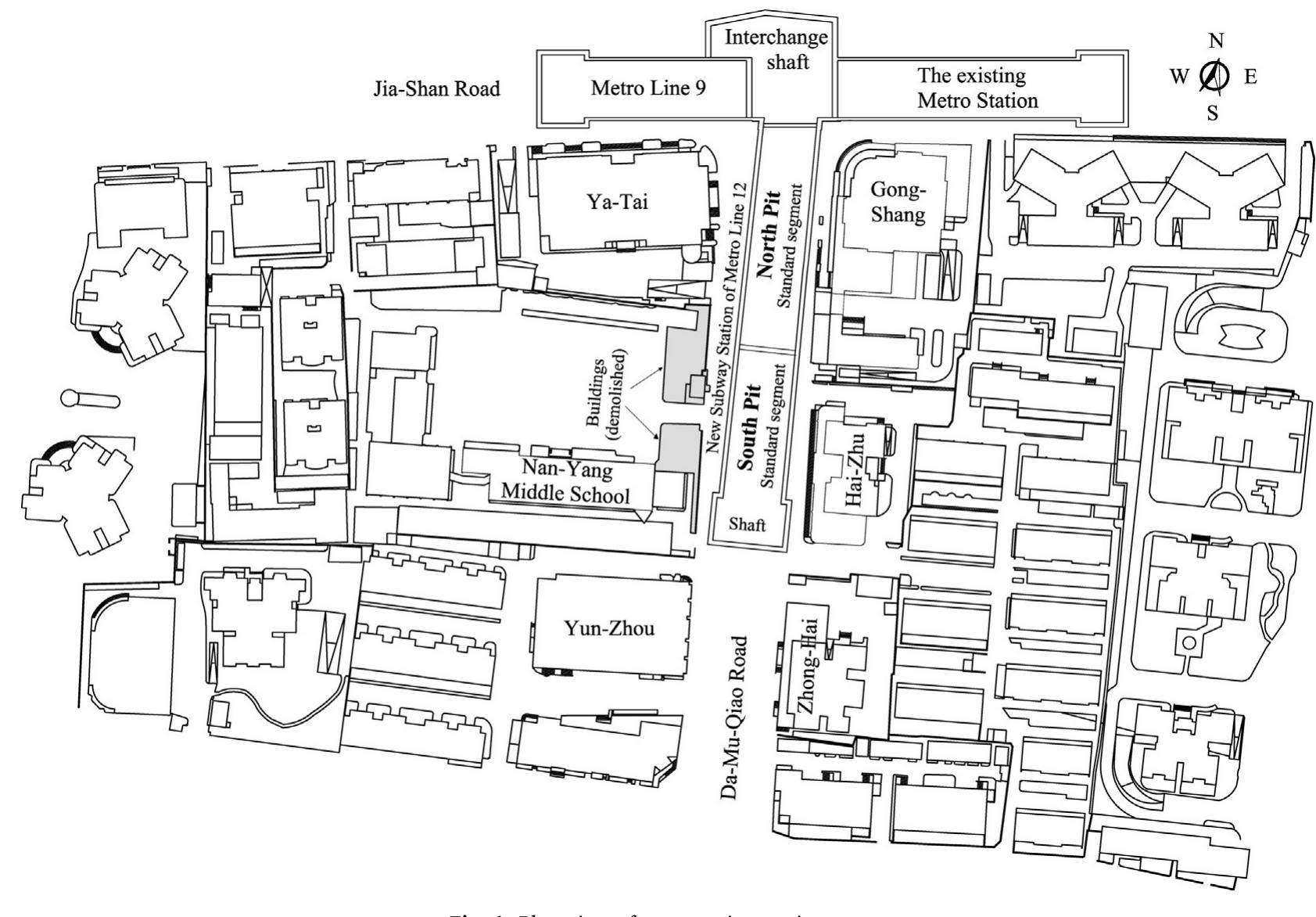Years for excavation of several subway stations in the