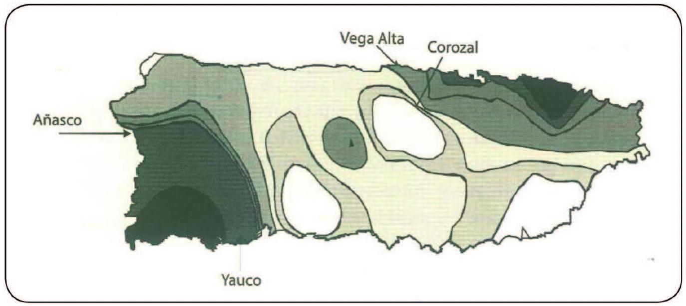 Density map of ancient dna groupings. white areas have