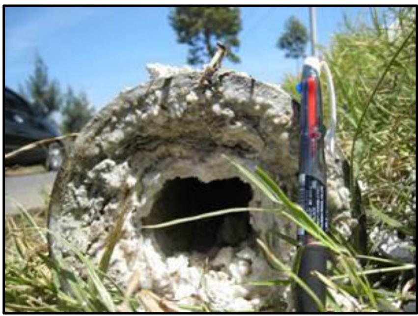 Silica scaling in injection line. the acid dosing system