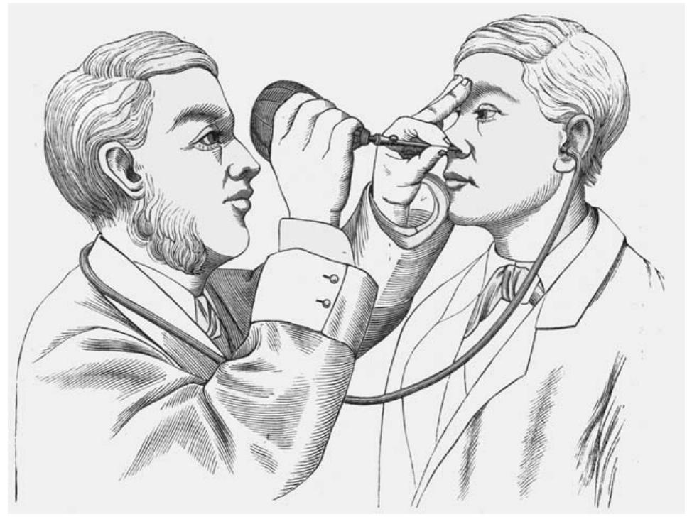 Verifying the position of a eustachian tube catheter via