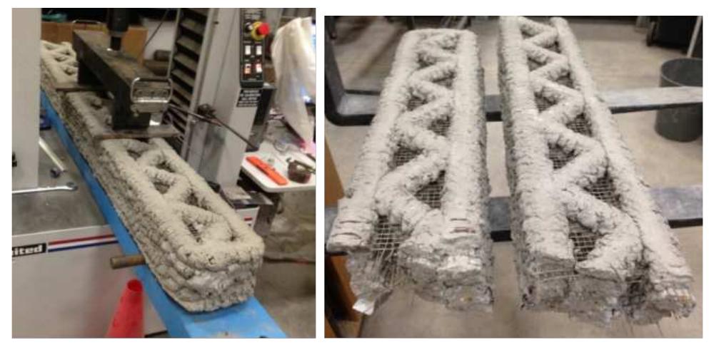 Salt mesh beam and the aramid mesh beam. mesh splitting