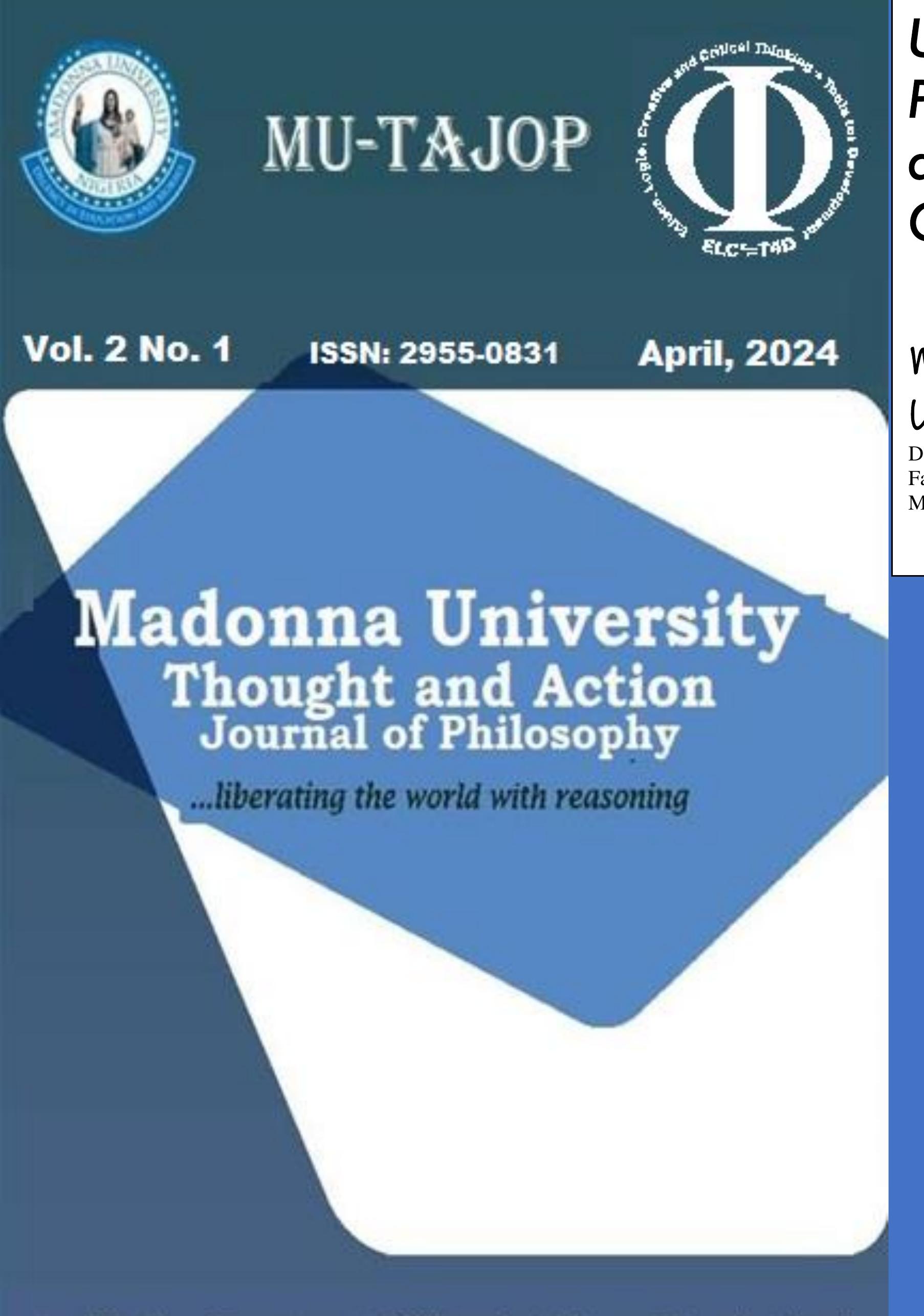 (PDF) Ubuntu Philosophy as an African Ontology