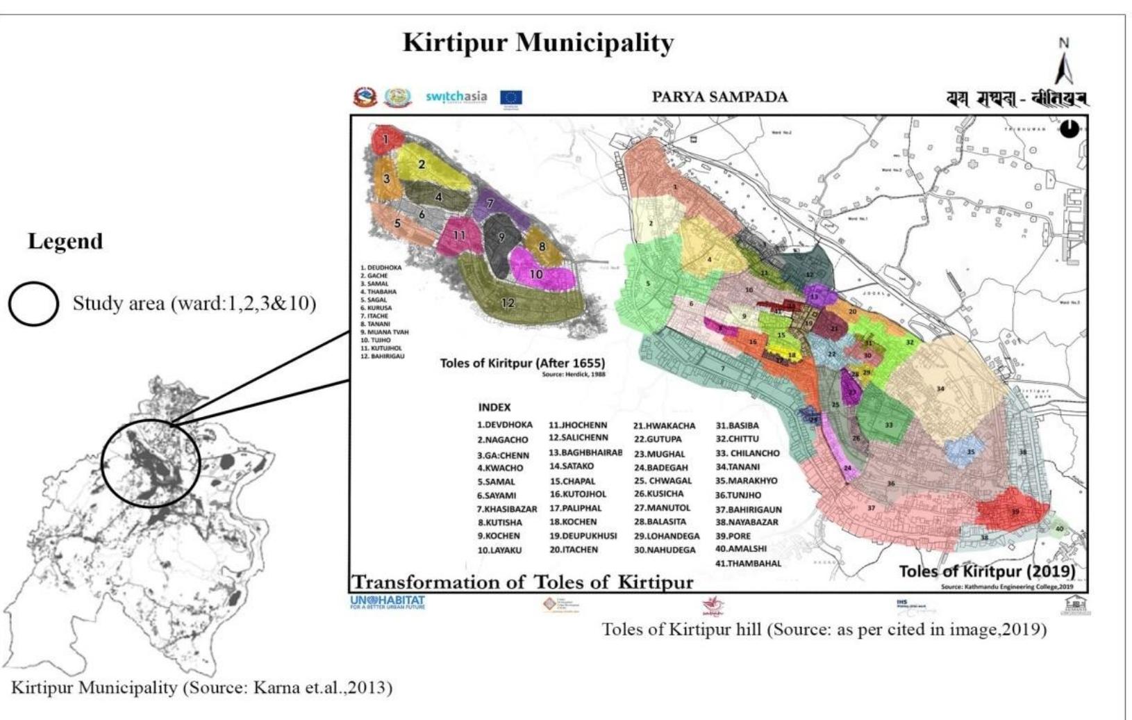 Map of kirtipur municipality 3.2. study area