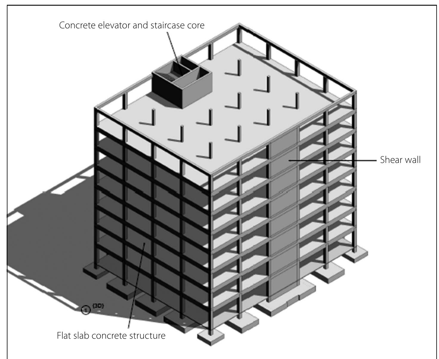 3d Revit Autodesk 2019 Model Of Concrete Frame
