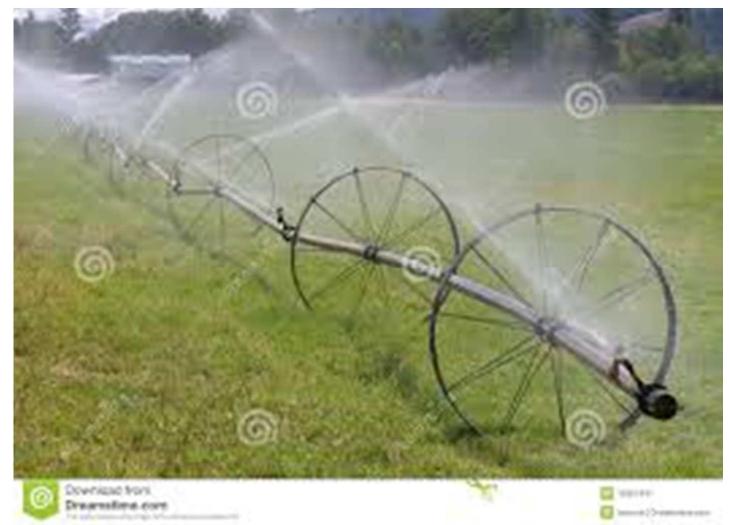 Wheel line irrigation system (source: google photo).