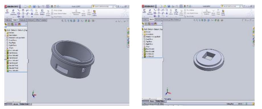Solidworks sketches for the casing of banknotes recognition