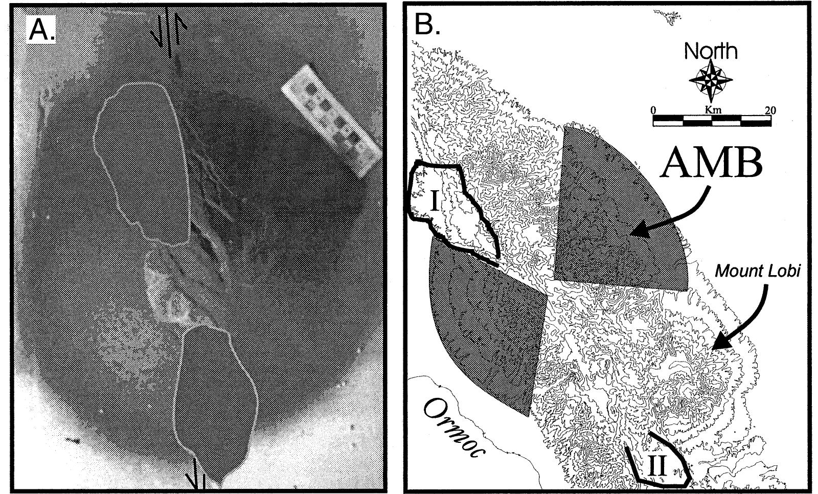 Comparison of the landslide and erosional features observed