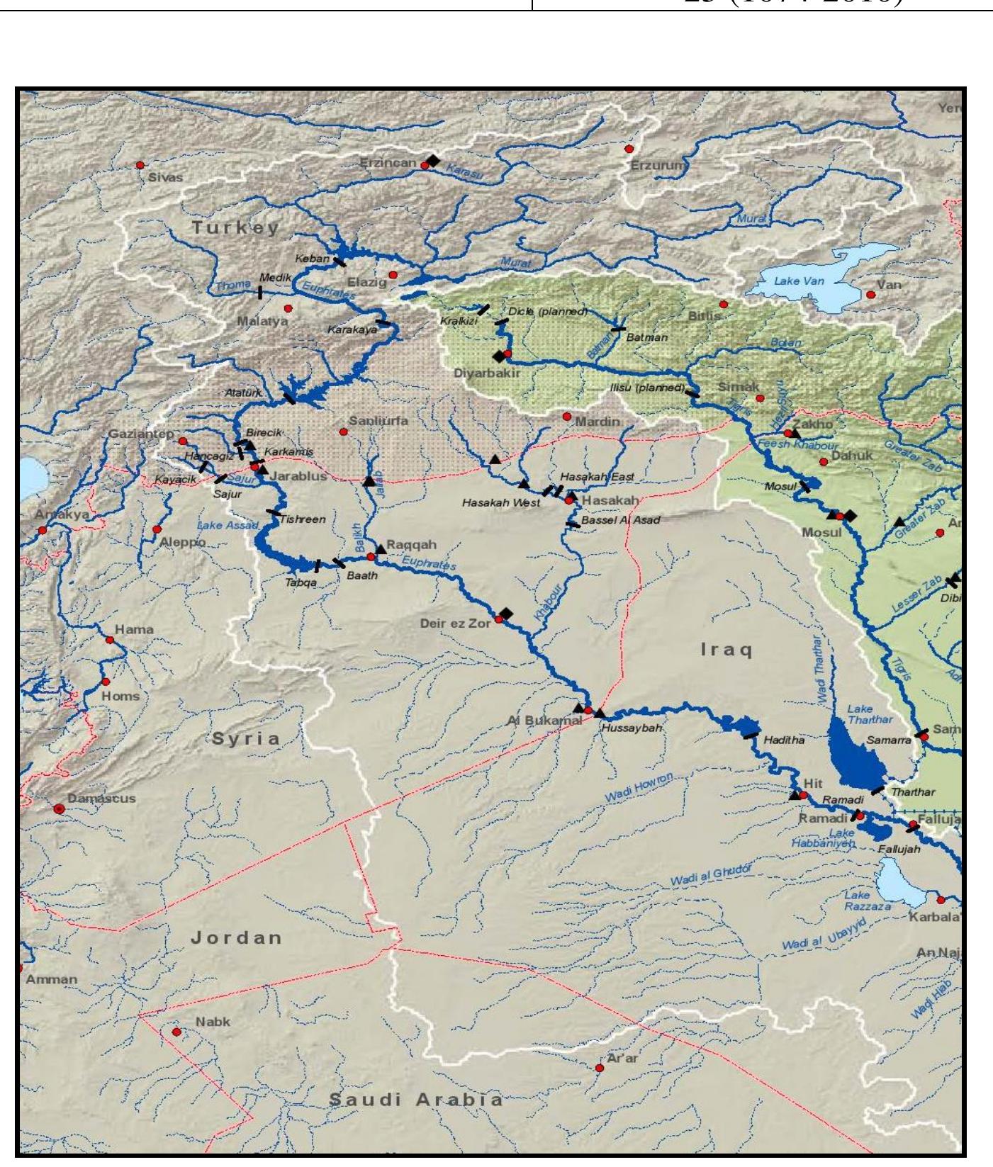 Map of the tigris river catchment area ([27]).