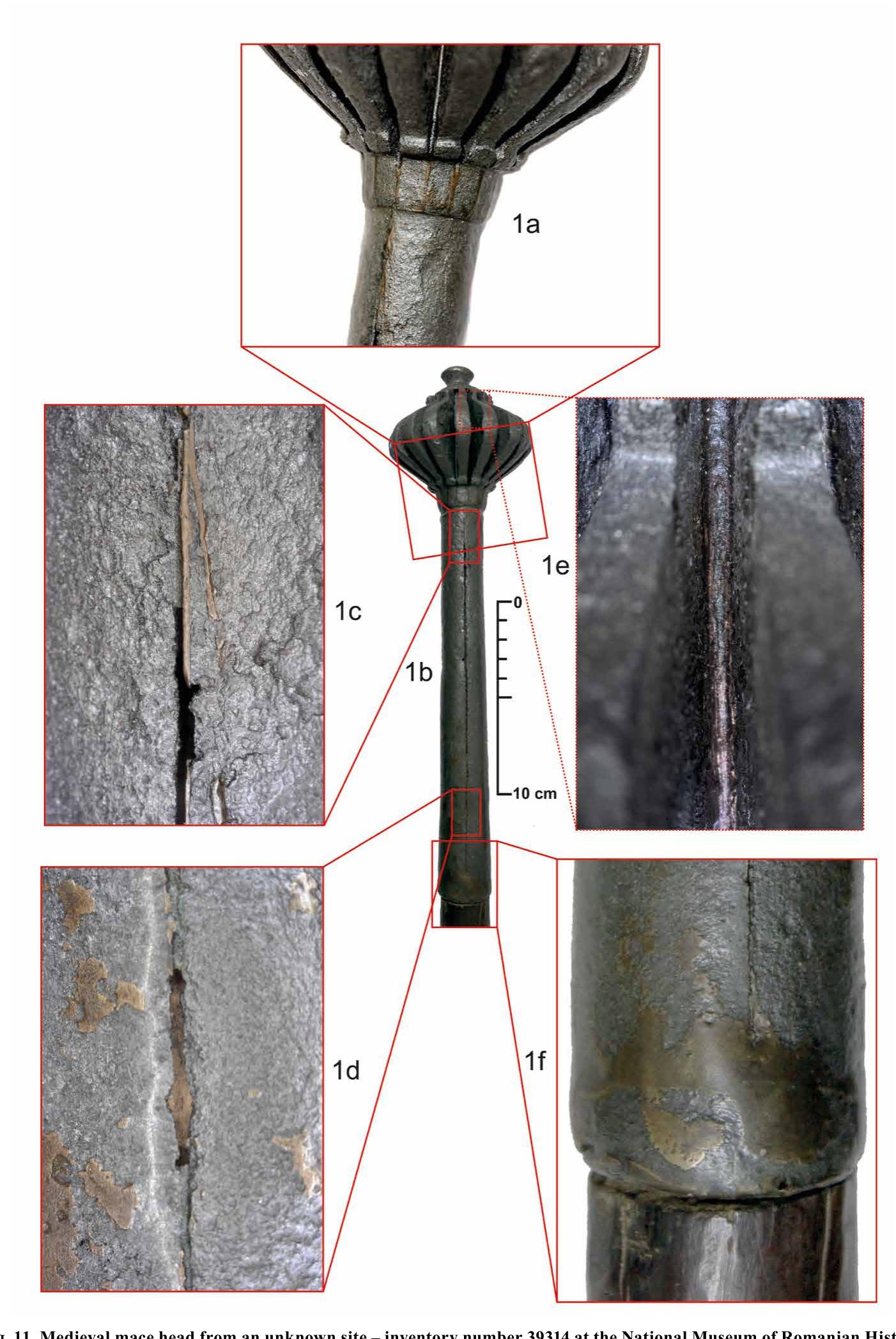 Figure 13 - Tracing medieval maces of Romania. Evaluation of