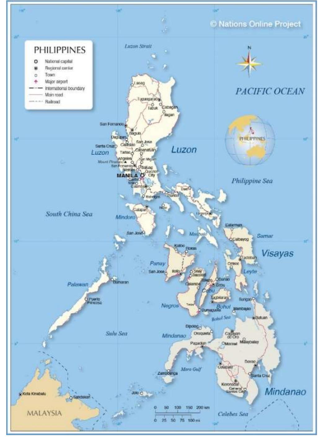 Political map of the philippines the philippines is also