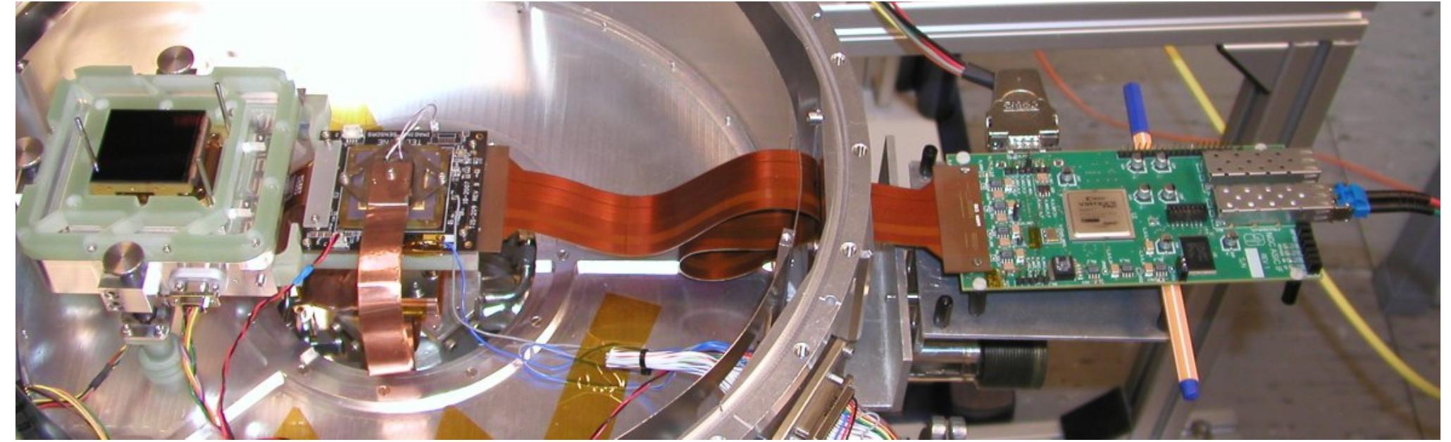 Cryogenic setup with asic and hyvisi fpa in the eso test