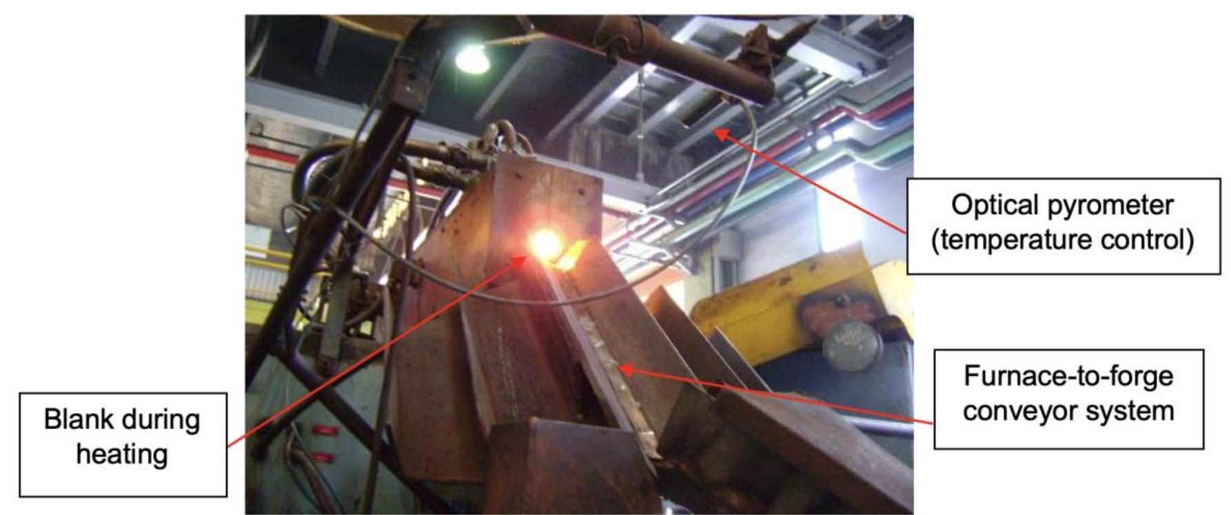 The typical extrusion forging process was performed in a