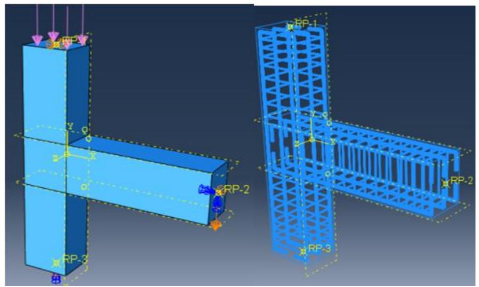 Modeling of beam-column connection in abaqus cae 2020 the