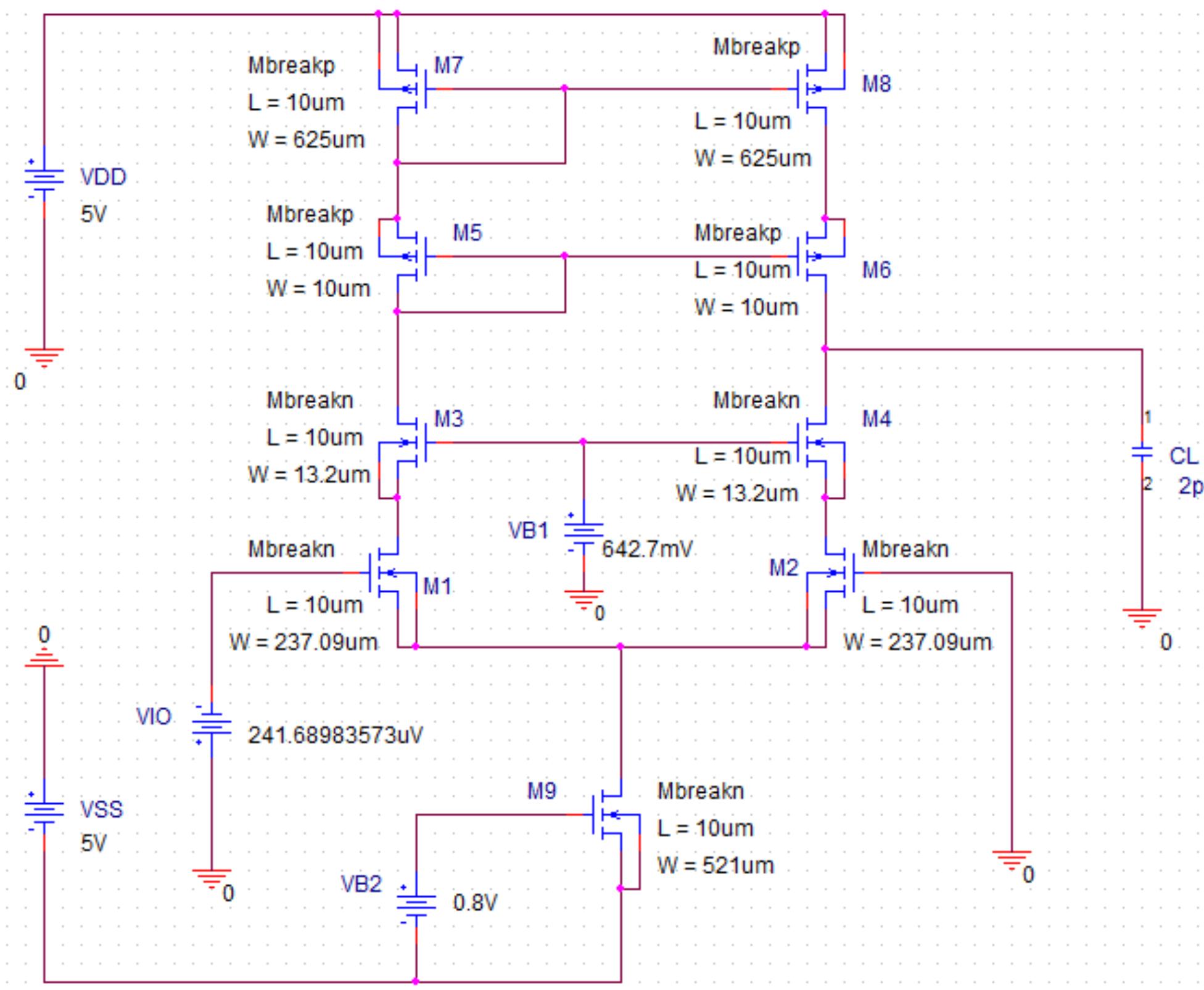 Single-stage telescopic cmos op-amp circuit design. ideally,