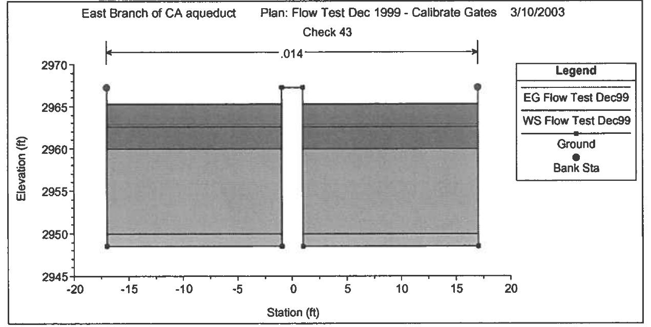 Hec-ras cross section of check 43