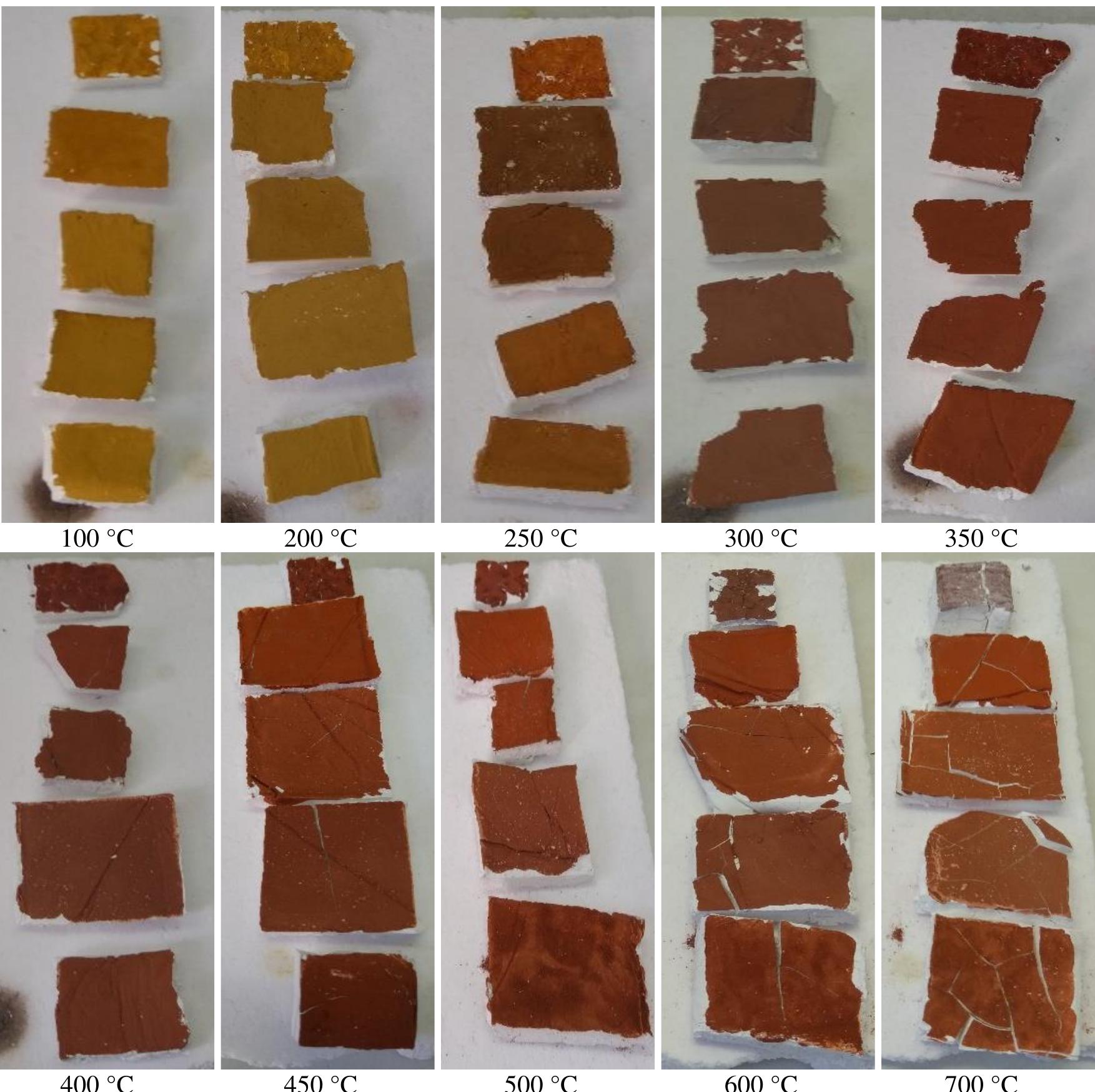 Optical images from the wall painting mock-ups under