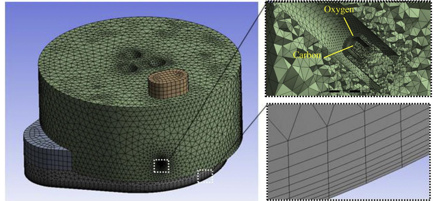 Eaf mesh structure (left). dense mesh structures for