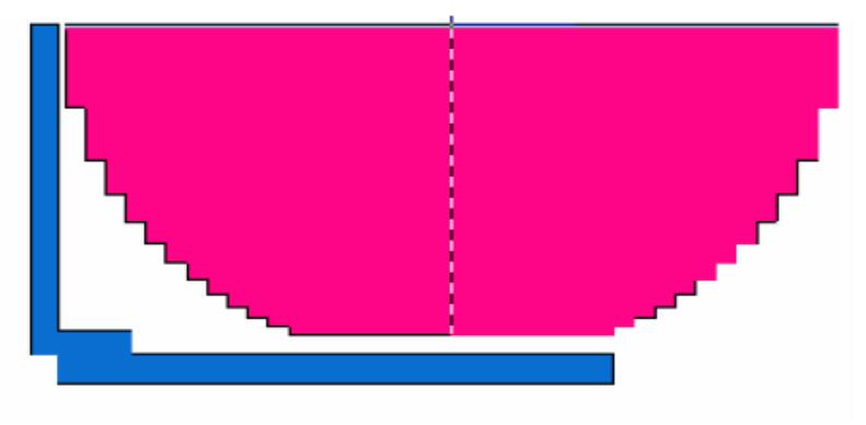 10 cross-section of the transformer core and core clamp with