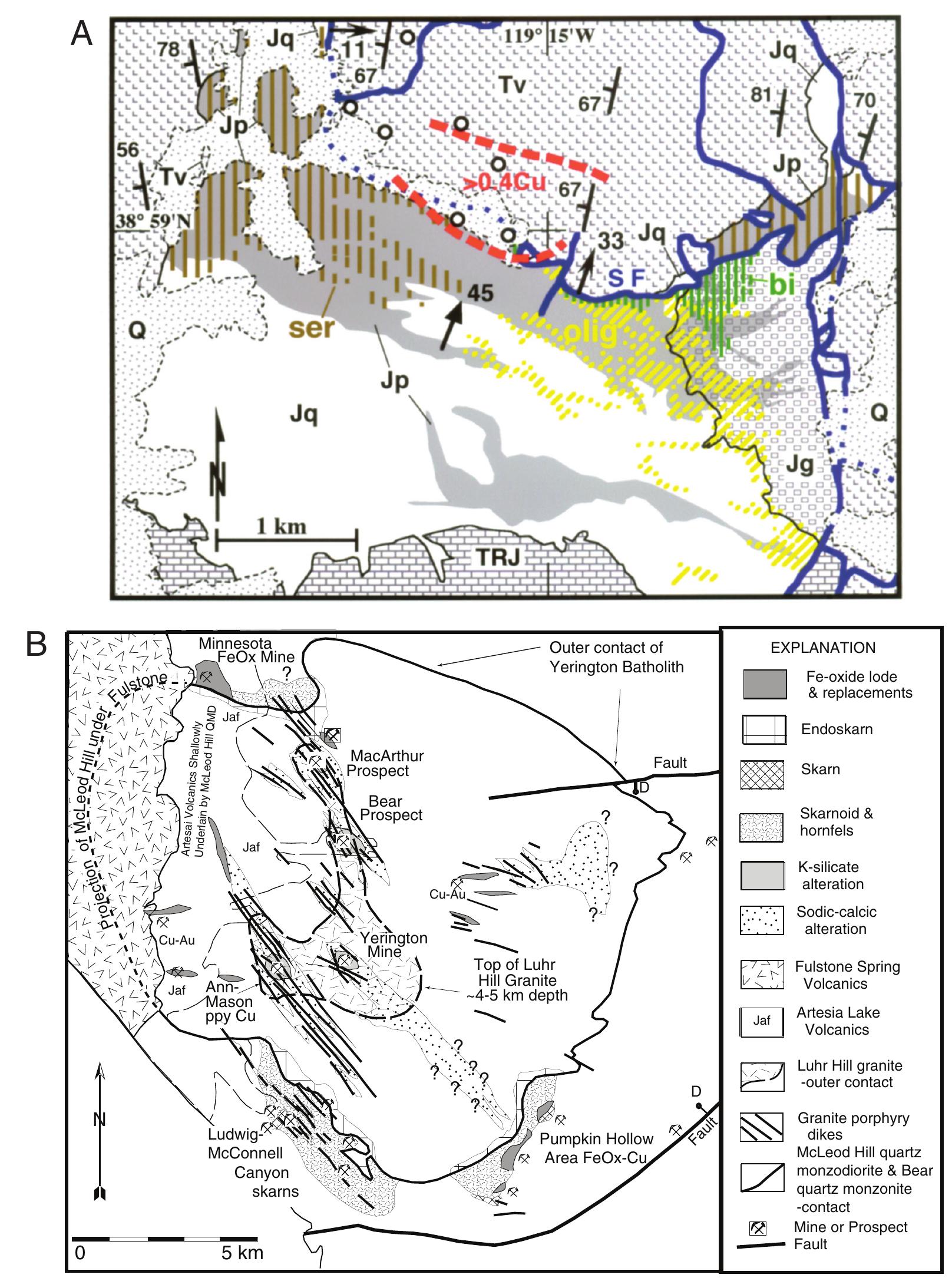 Fic. 3. a. simplified geologic map of the ann-mason pass