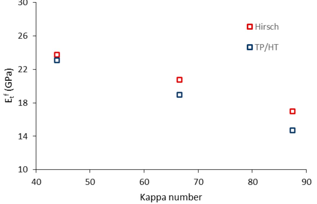Evolution of the intrinsic young’s modulus of the fibers