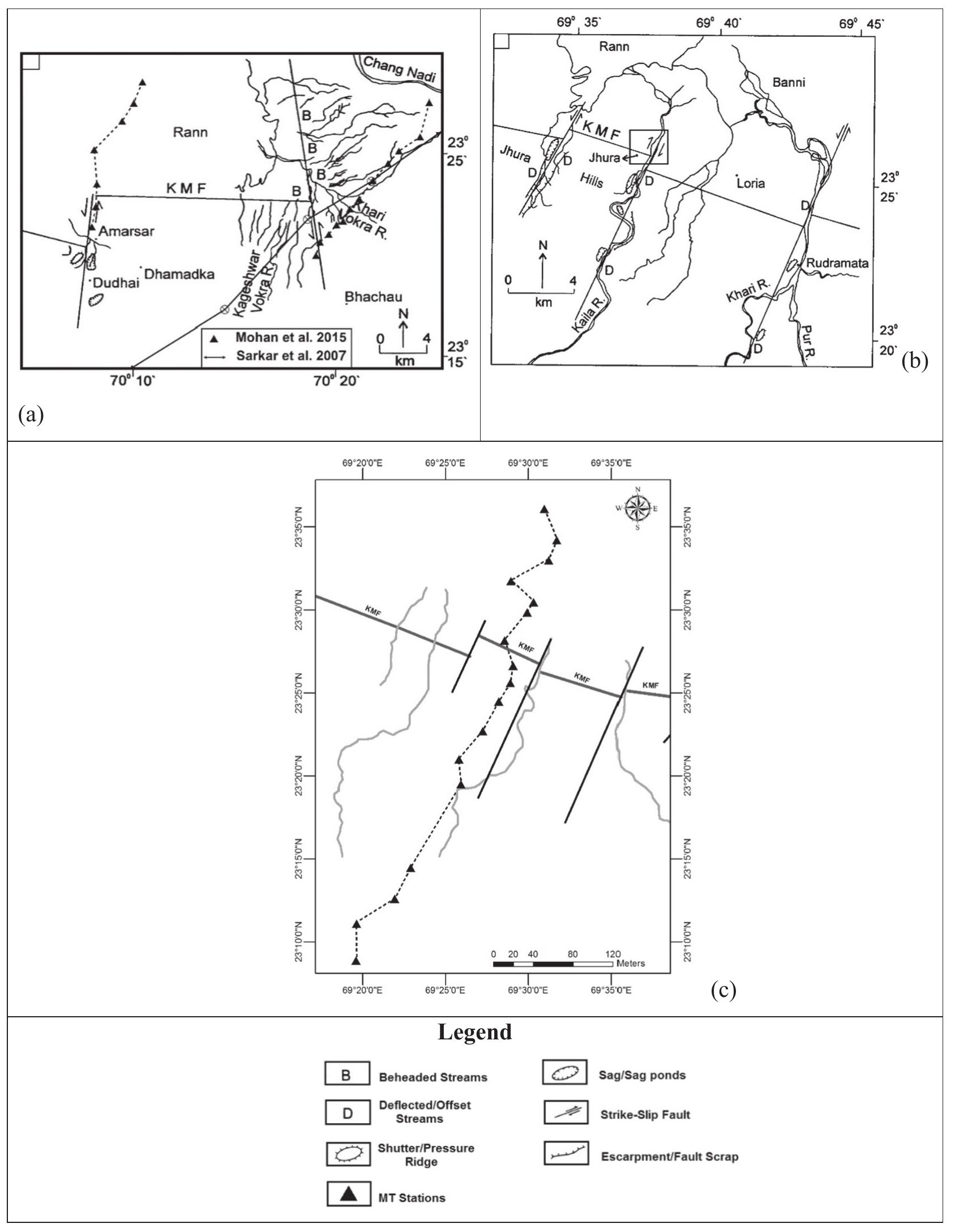 (a) the map showing transverse fault (a) across eastern part
