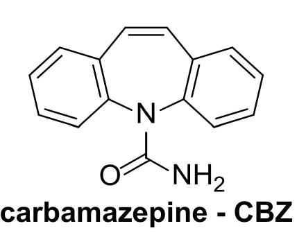 Structure of carbamazepine (cbz). neurology drugs manage